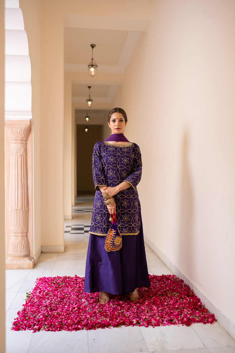 PURPLE SHARARA SET – thehomeaffairjaipur